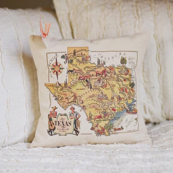 Texas Pillow - Etsy