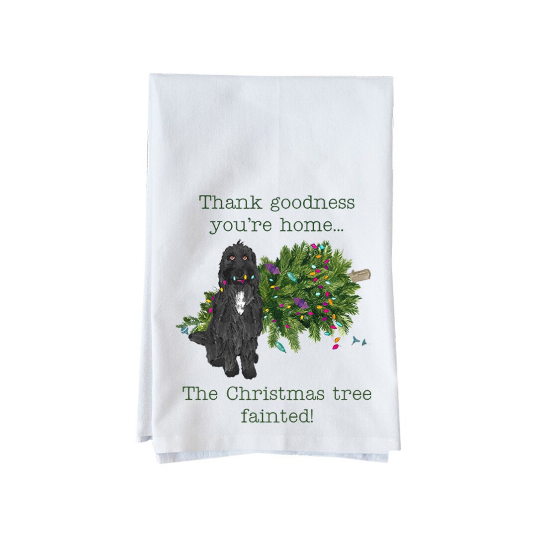 Tree Fainted Kitchen Towel | Decorative Christmas | Funny Flour Sack ...
