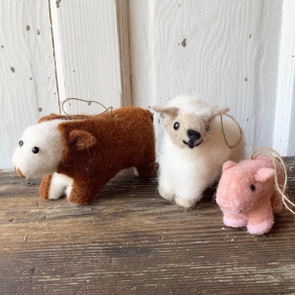 Wool Felt Animals - Etsy