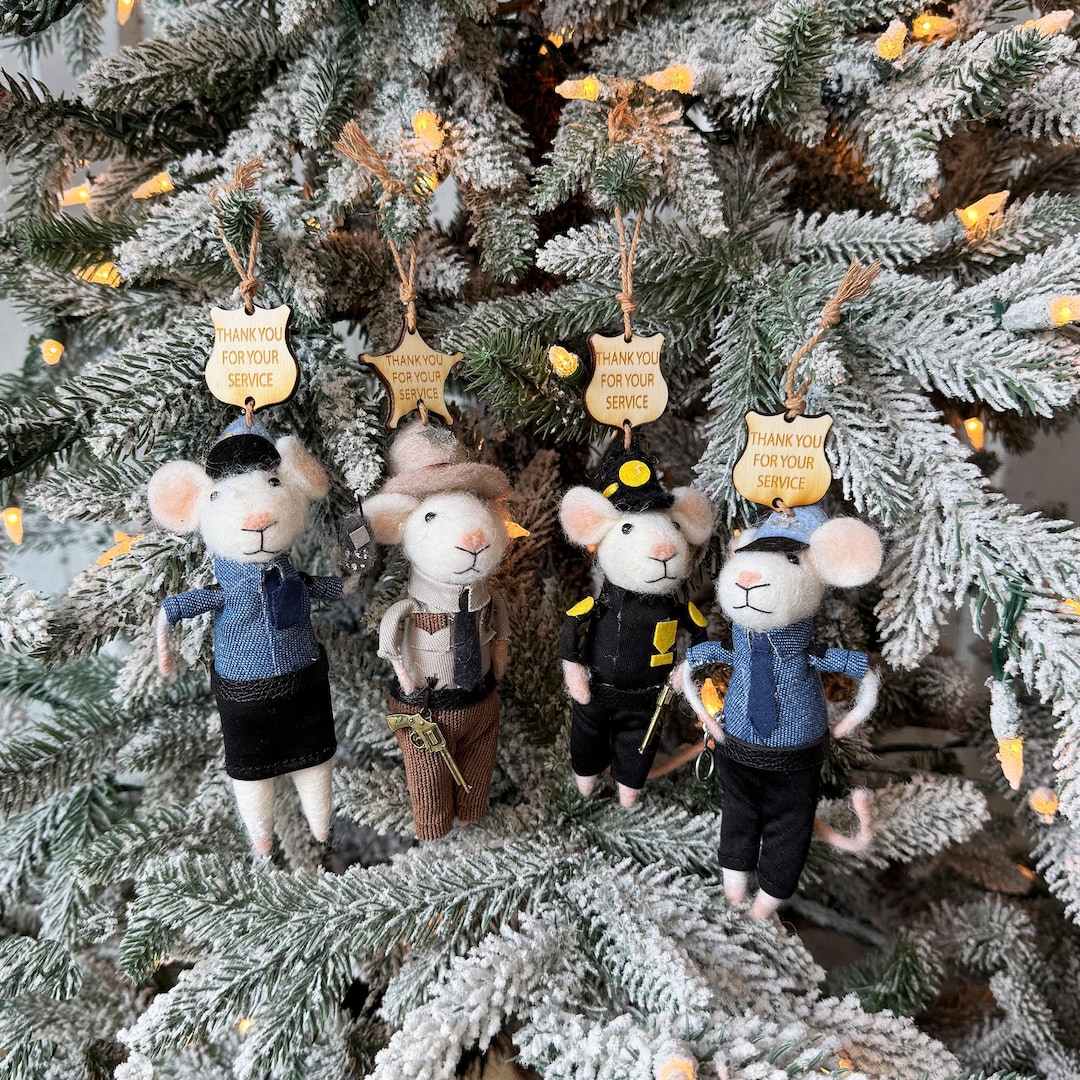Police Officer Mouse | First Responders| Felted Wool Mouse | Gifts ...