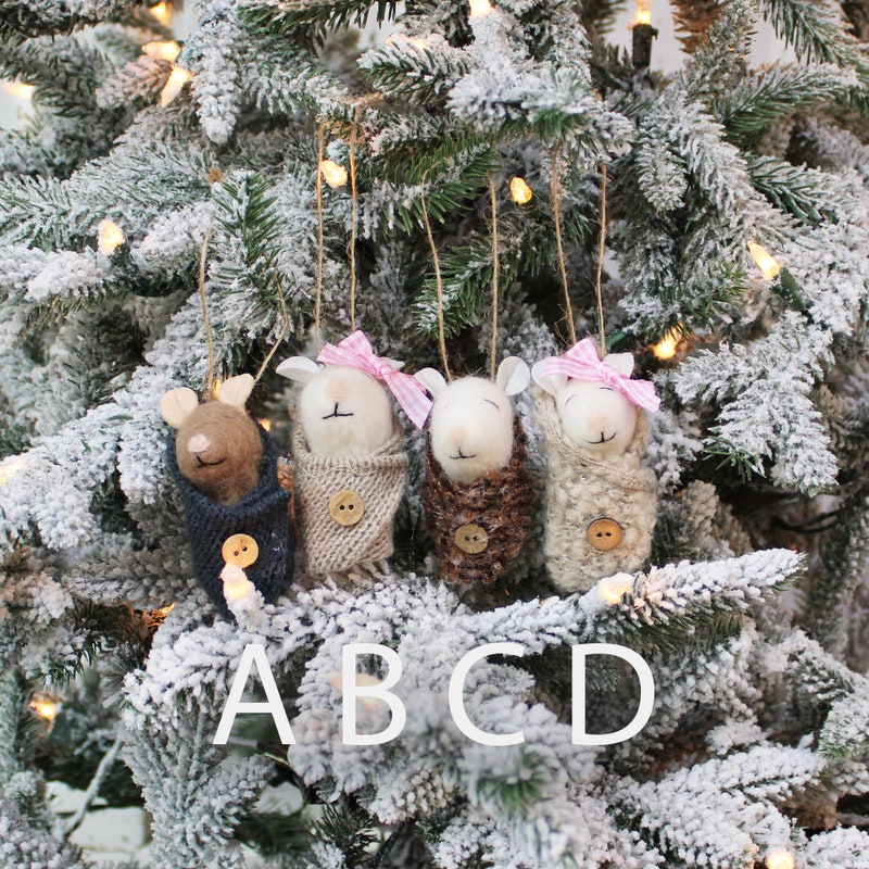 Felt Girl Mouse Ornament - Etsy