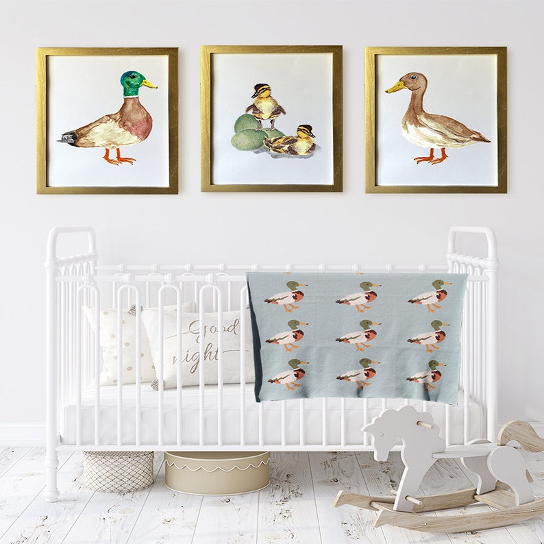 Ducks Cotton Knit Baby Blanket - Etsy