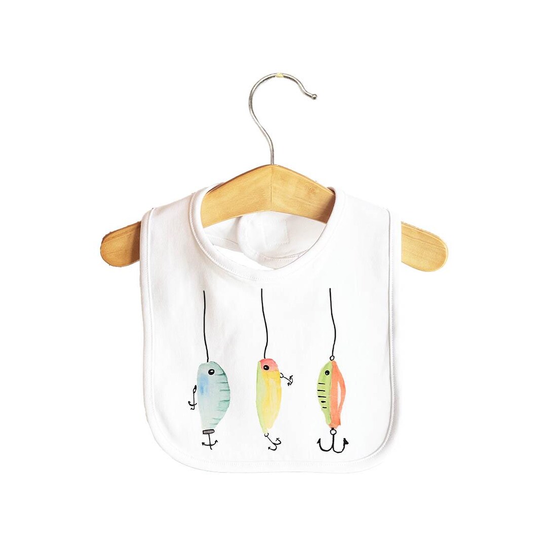 Fishing Lures Bib | Fishing Lovers | Bibs | Gifts Under 15 - Etsy