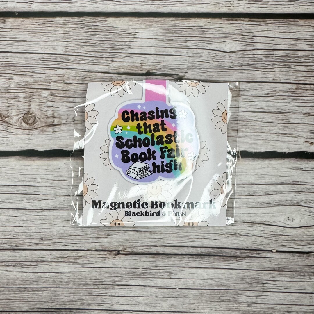 Scholastic Book Fair Magnetic Bookmark: Bookworm Gift - Etsy