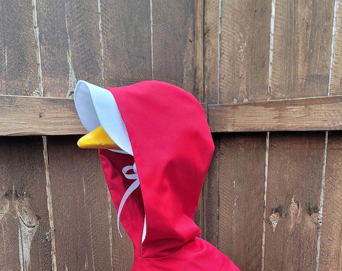 Handmaid Porch Goose 3 Piece Outfit - Red Hooded Cloak, Dress With ...