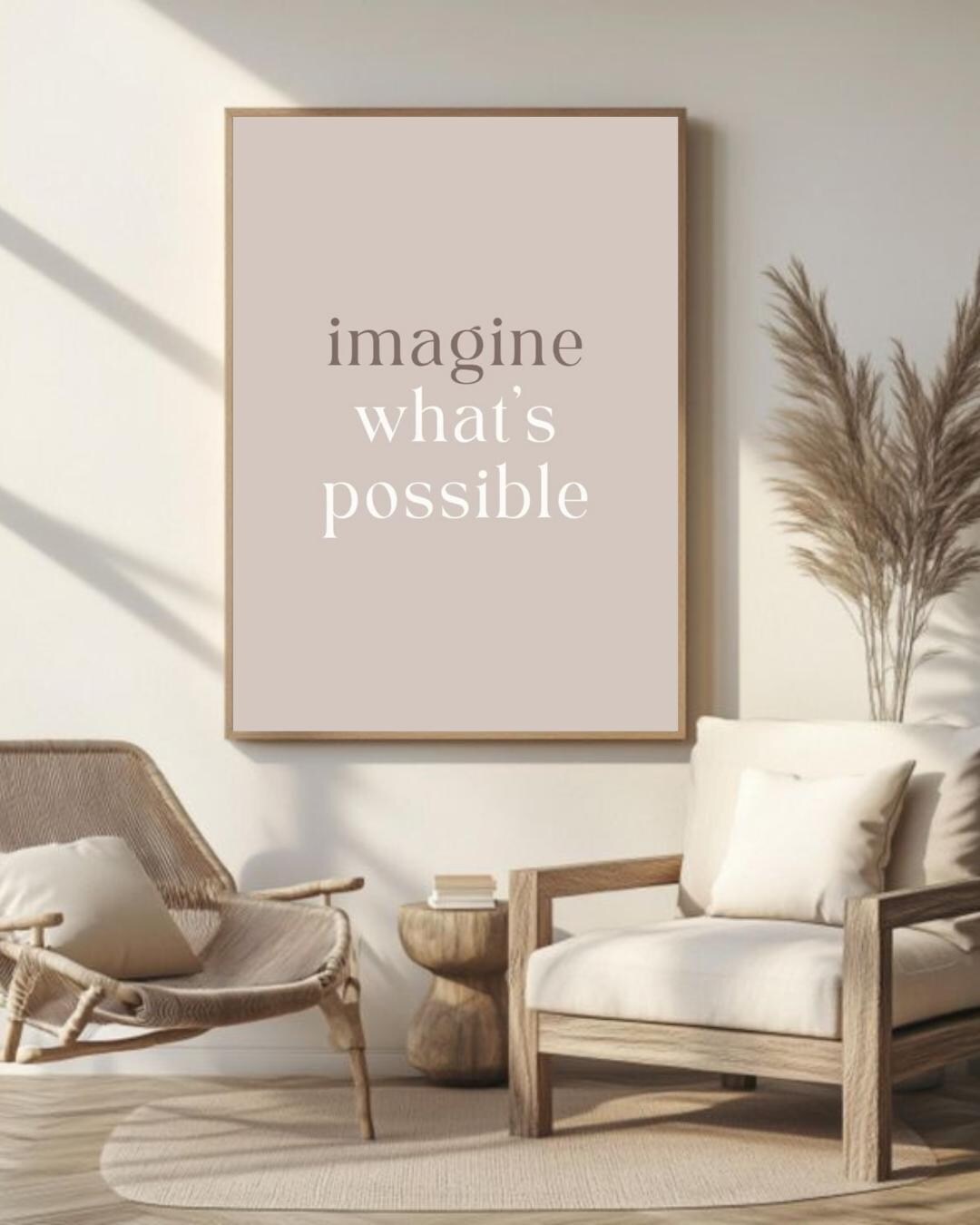 Imagine What's Possible Printable Wall Art – Beige Digital Download ...