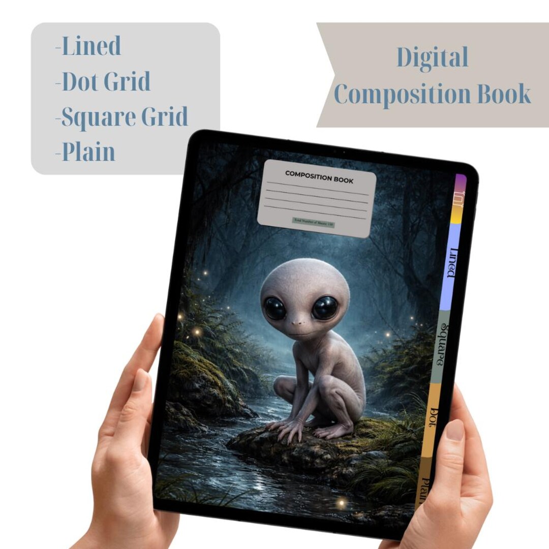Cryptid-themed Dover Demon Digital Composition Book - Etsy