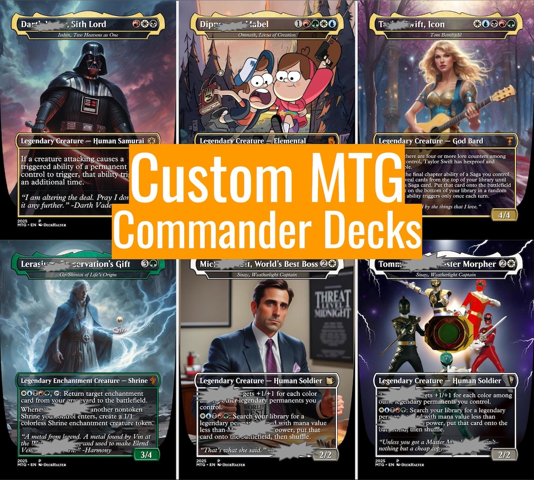 MTG Proxy Commander Deck – 100 Card Full Art EDH Proxy Set – Themed ...