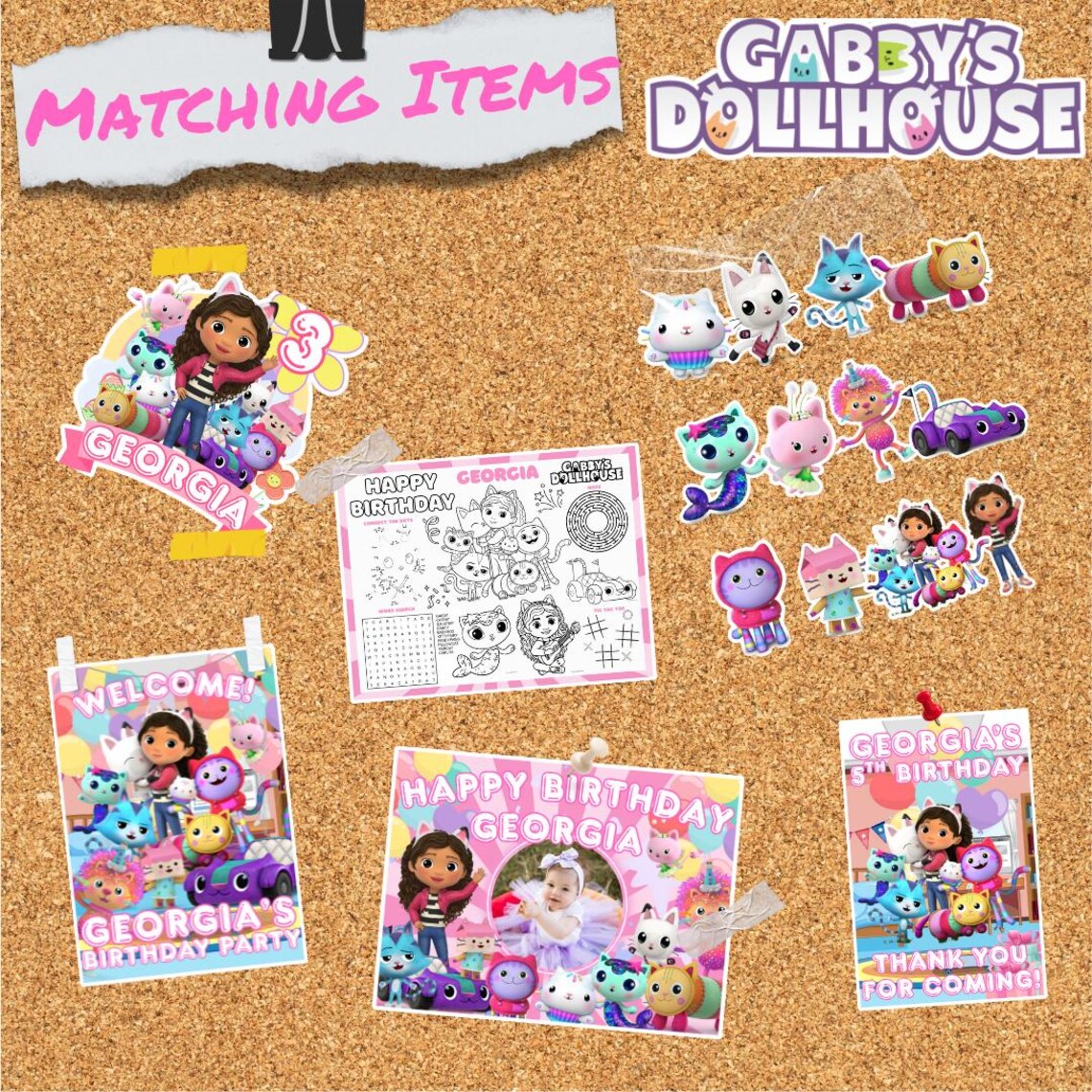 Gabby Activity Placemat Gabby Coloring Pages Gabby Placemat Template ...