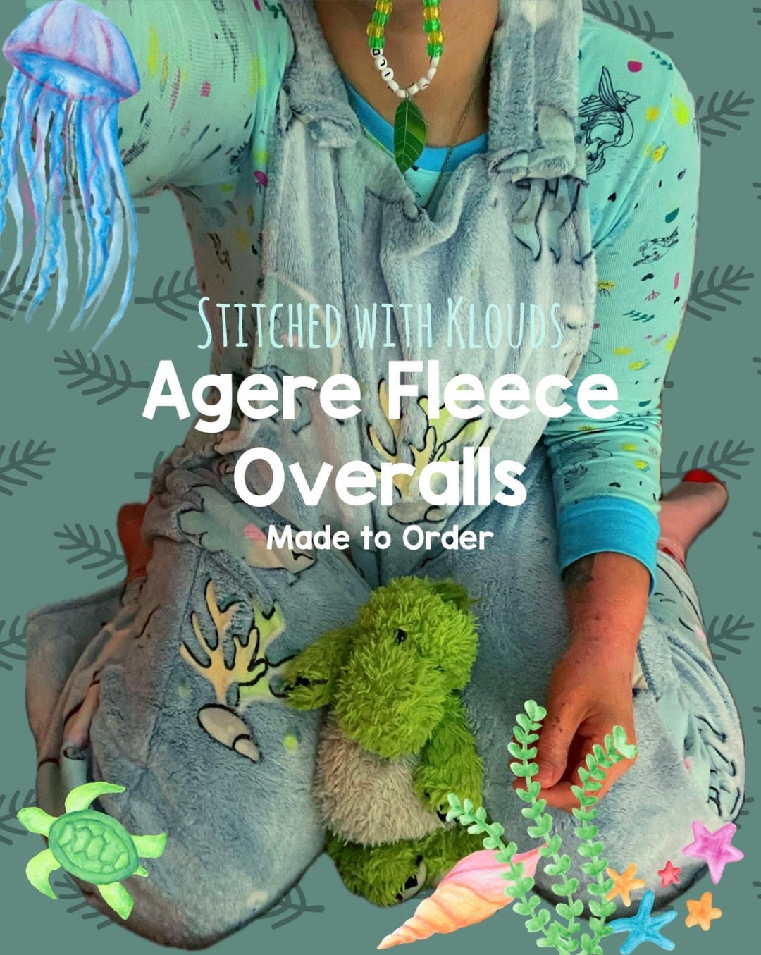 AGERE Fleece Overalls | Custom Sizing & Prints - Made to Order - Etsy