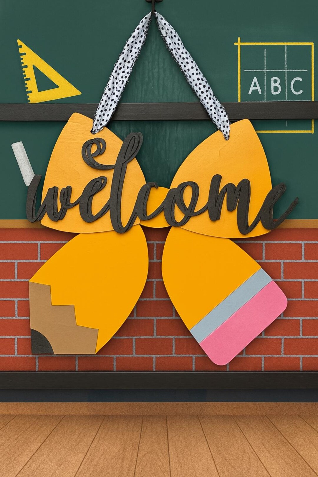 Welcome Pencil Door Hanger | Teacher Classroom Sign, Back to School ...