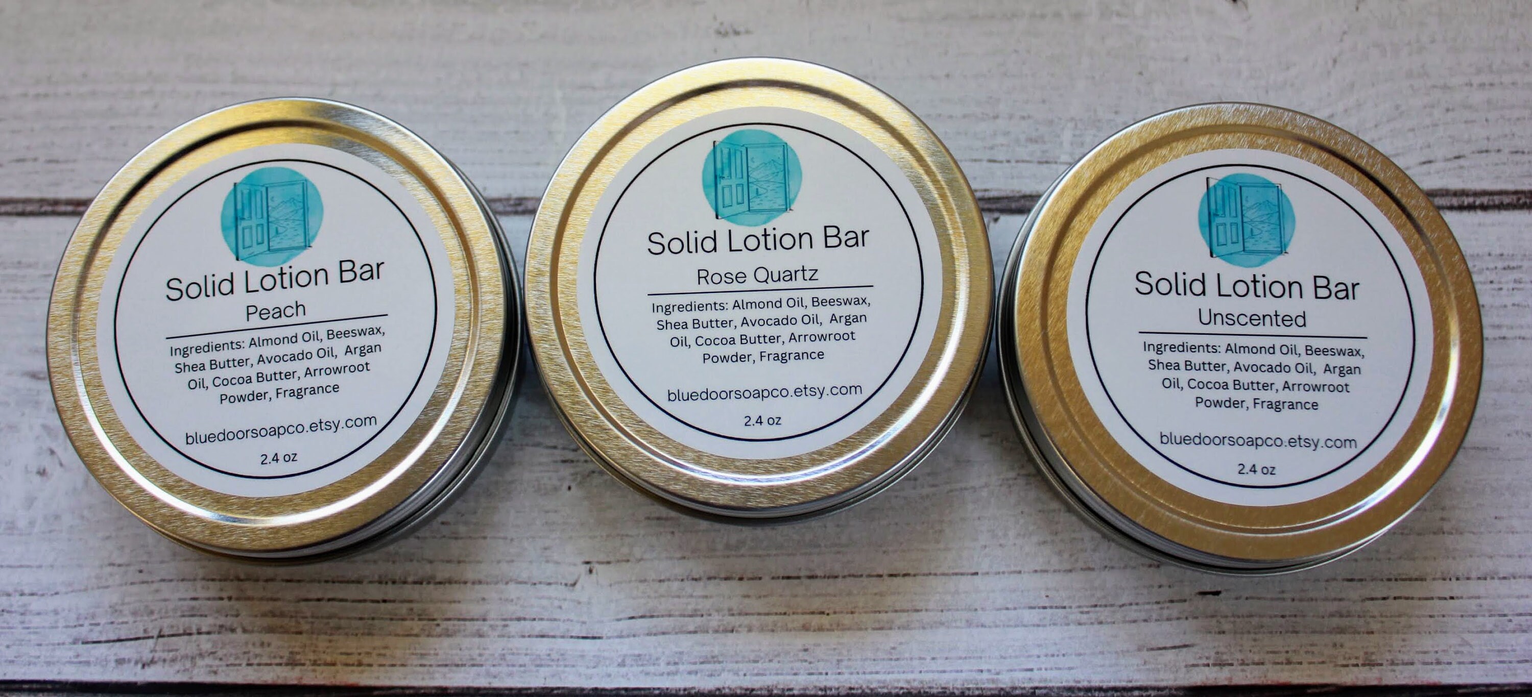 Handmade Solid Lotion Bar Set – Natural Body Butter, Travel Tin - Etsy