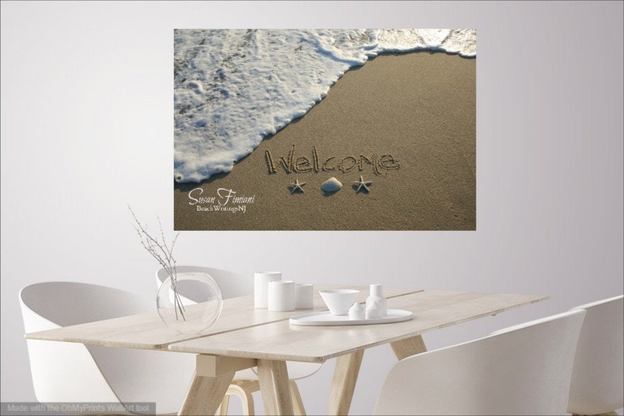 Welcome Sign Beach House Shore House Written in the Sand | Etsy