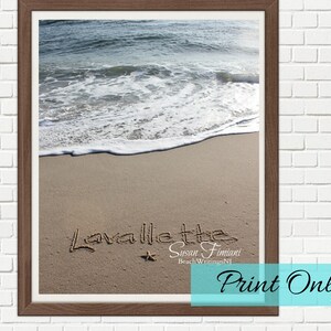 Lavallette Sand Beach Writing Fine Art Photo Jersey Shore - Etsy
