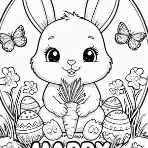 Bunny Tales and Easter Trails Coloring Sheets - Digital - Etsy