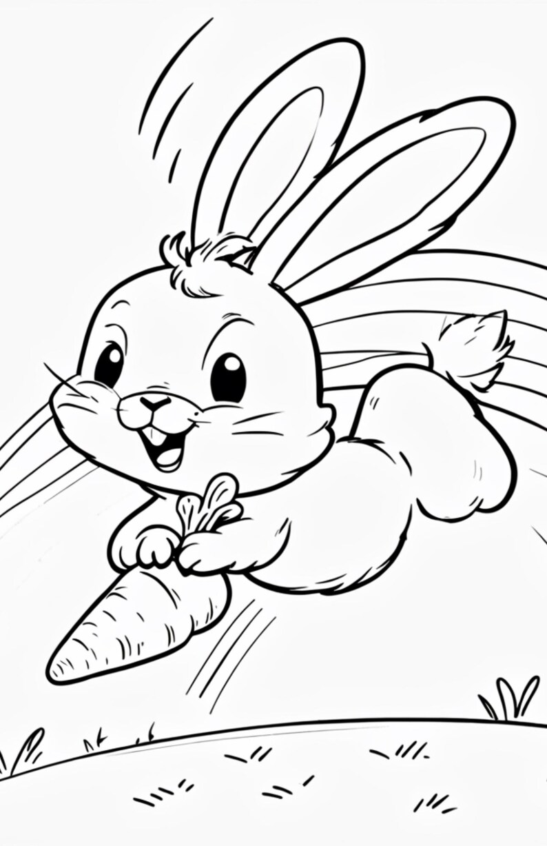 Bunny Tales and Easter Trails Coloring Sheets - Digital - Etsy