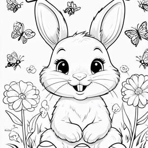 Bunny Tales and Easter Trails Coloring Sheets - Digital - Etsy