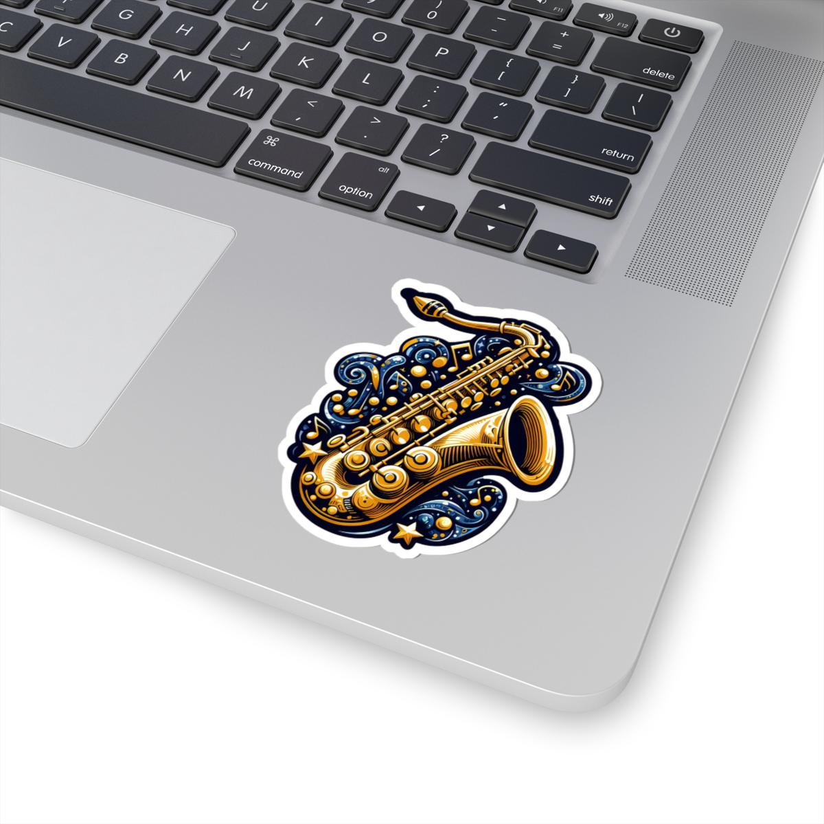 Saxophone Kiss-cut Sticker Jazz-inspired Vinyl Decal for Musicians ...