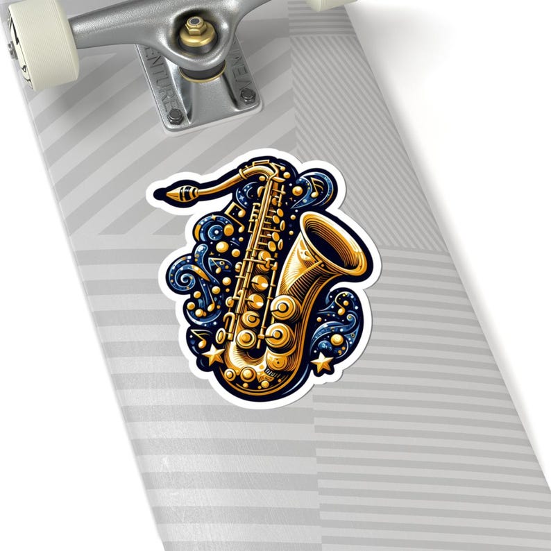 Saxophone Kiss-cut Sticker Jazz-inspired Vinyl Decal for Musicians ...