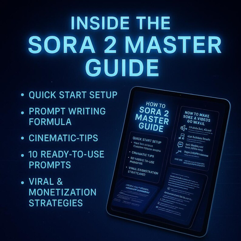 Sora 2 AI Video Prompts Master Guide - Etsy