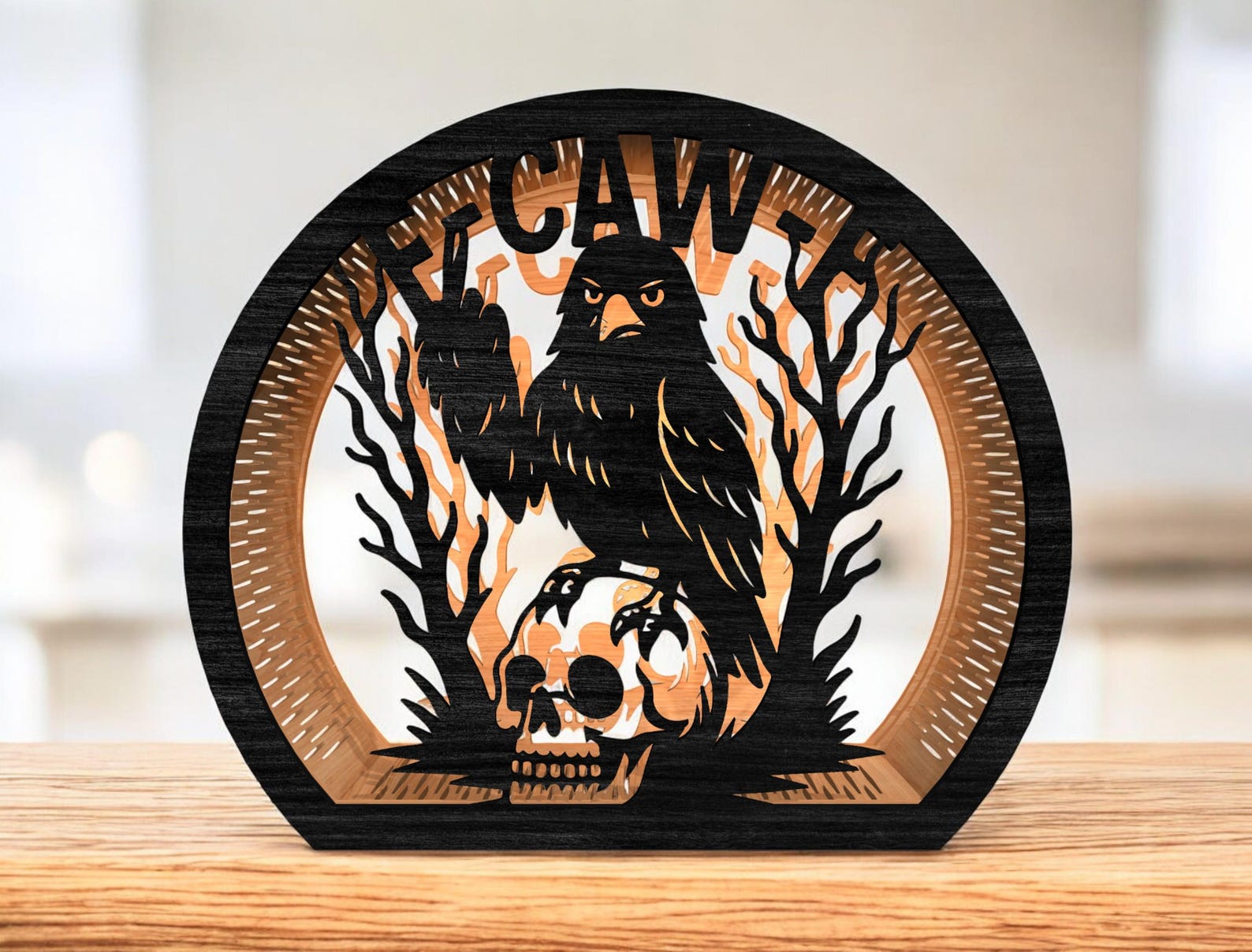 Funny Crow Lantern Laser Cut File SVG, Middle Finger Raven Skull Light ...