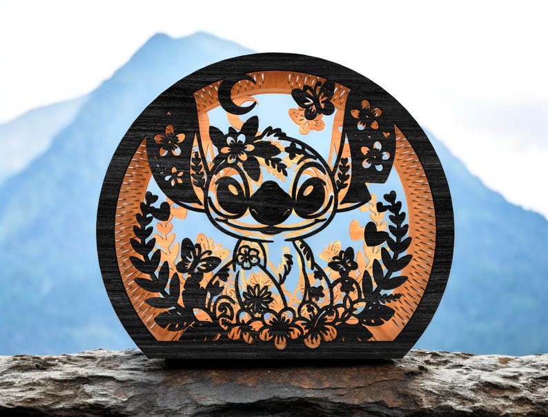 Cute Alien Lantern SVG, Floral Forest Lantern Laser Cut File Svg, Paper ...