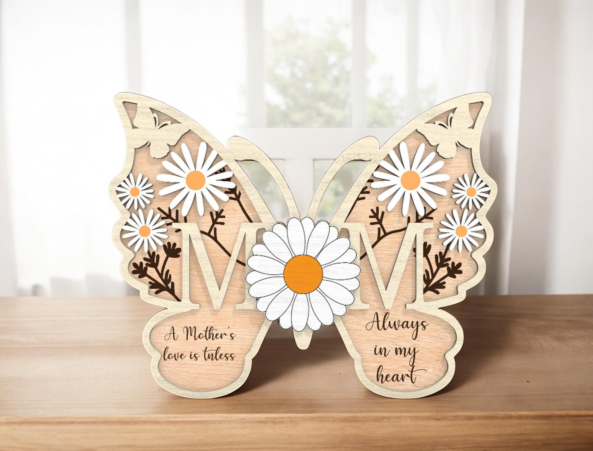 A Mother’s Love is Timeless Sign Laser Cut, Laser Cut File for Mother’s ...