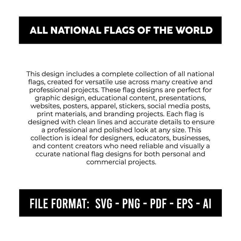 Flags of the World Bundle Svg Pdf Png Eps Ai Files Digital Download, 240 World Flags Mega Bundle ...
