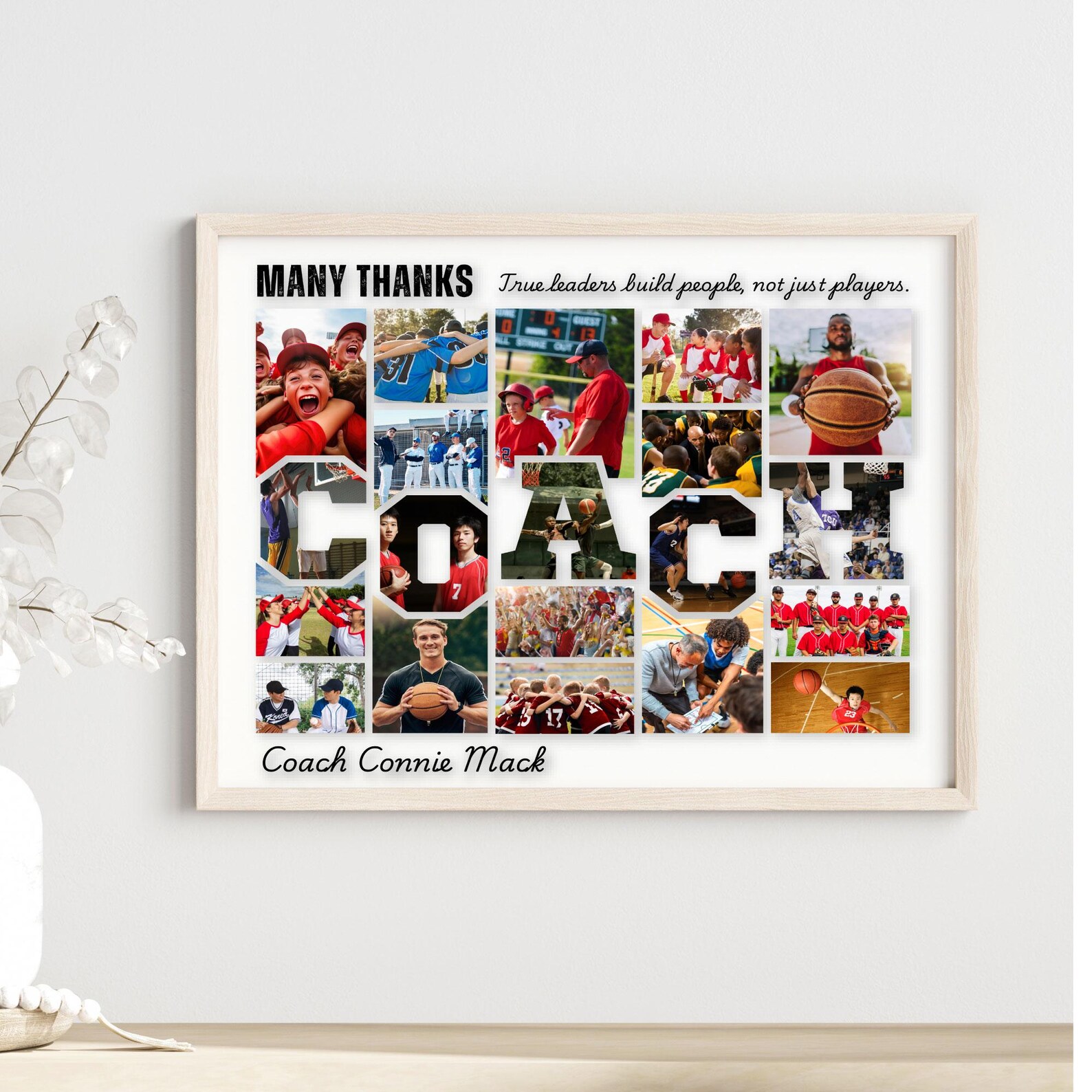 Coach Photo Collage Template, Canva Gift (2x2 Inches) - Etsy