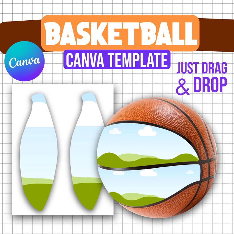 Basketball Wrap Canva Template, Editable Sports Label Design (digital ...
