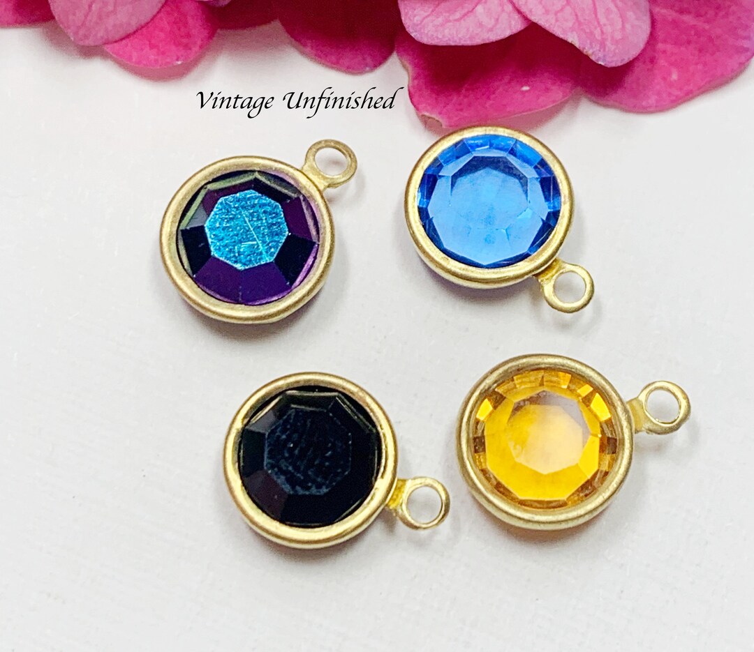 4 Vintage Swarovski 8mm 39ss Crystal Channel Charms One - Etsy