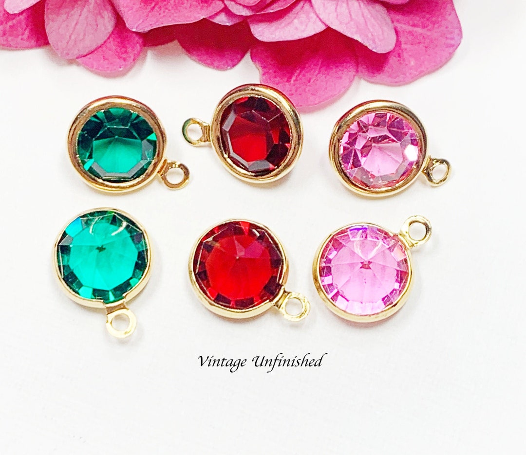 4 Vintage Swarovski 8mm 39ss Crystal Channel Birthstone Rose Pink, Siam ...