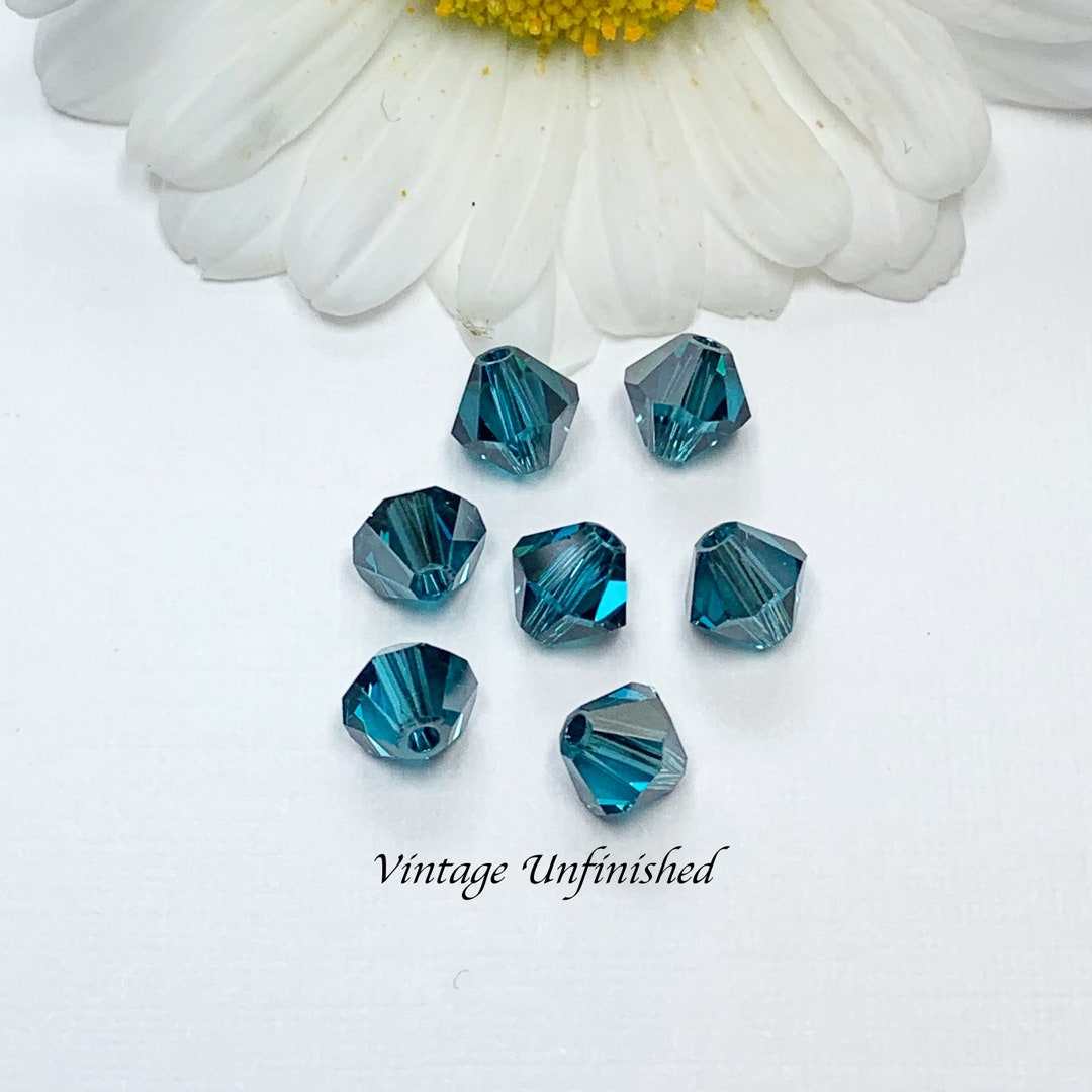24 Swarovski Indicolite Blue Satin 5mm Crystal 5301 5328 - Etsy