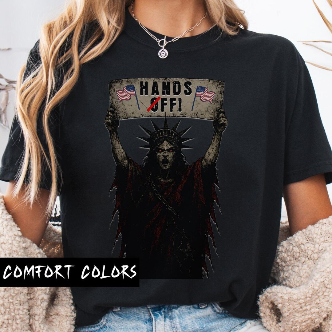 Gothic Lady Liberty Hands off Protest T-shirt | Dark Grunge Political ...