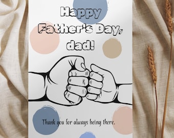 Printable Father's Day Card, Father's Day Card, Father's Day Printables ...
