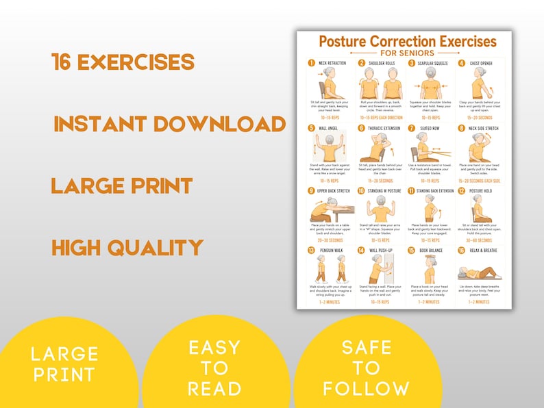 Posture Correction Exercises for Seniors Fix Slouching for Elders ...