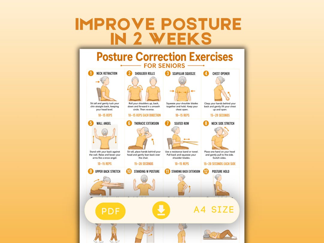 Posture Correction Exercises for Seniors Fix Slouching for Elders ...