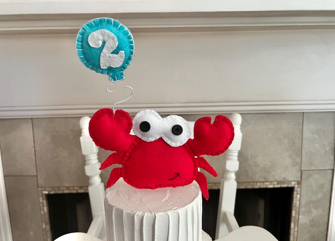 Crab Cake Topper First Birthday High Chair Beach Birthday Under the Sea ...