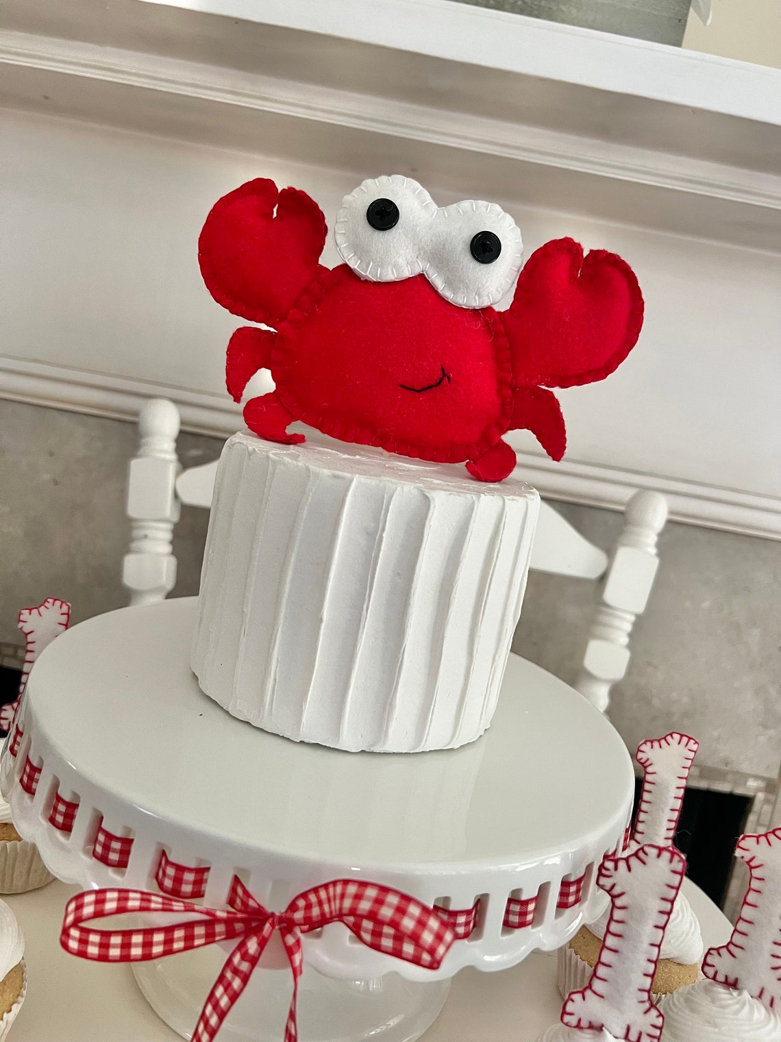Crawfish Crab First Birthday Cake Topper High Chair Set Boil - Etsy