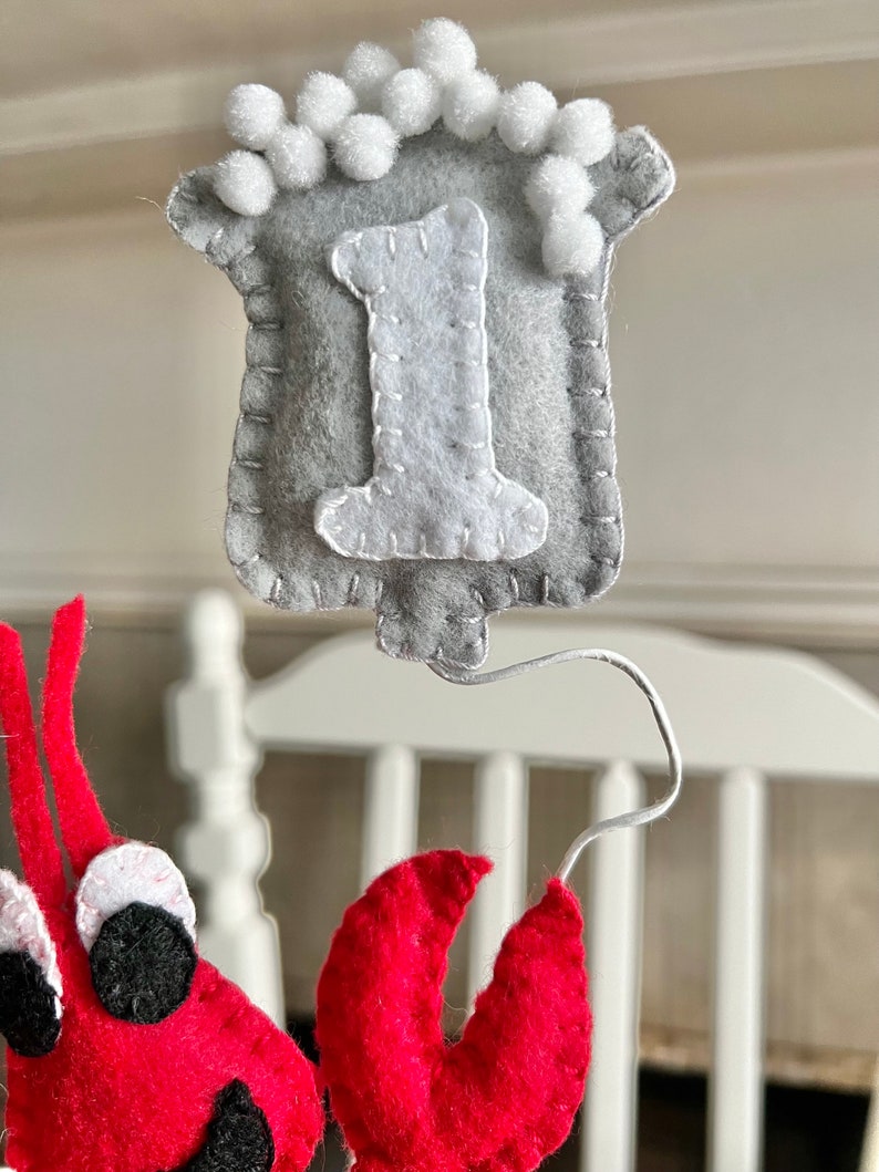 Crawfish Cake Topper Holding Boiling Pot Balloon for First Birthday New ...