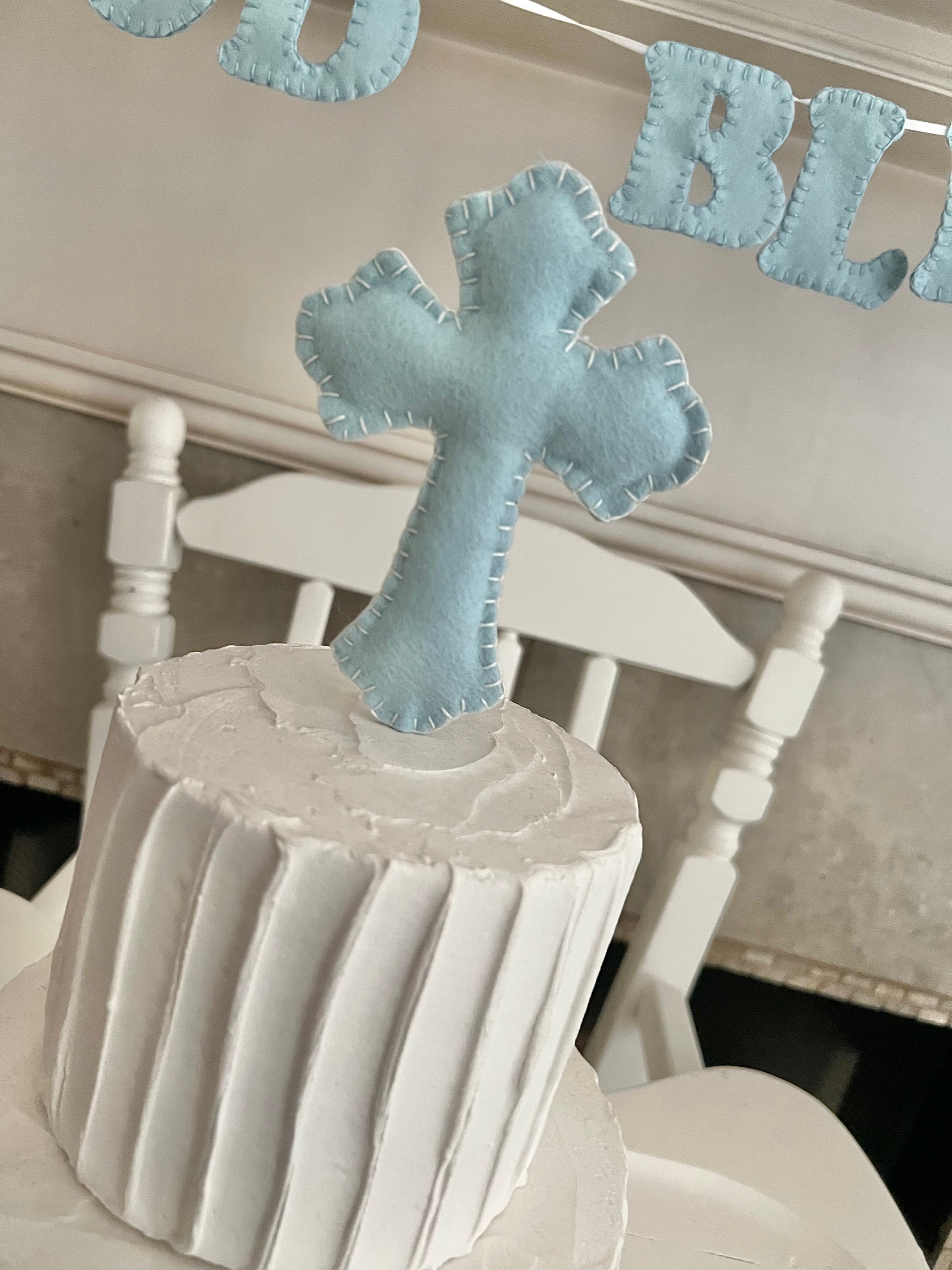 First Communion Cross Cake Topper Baptism Cake Topper Christening Cake ...