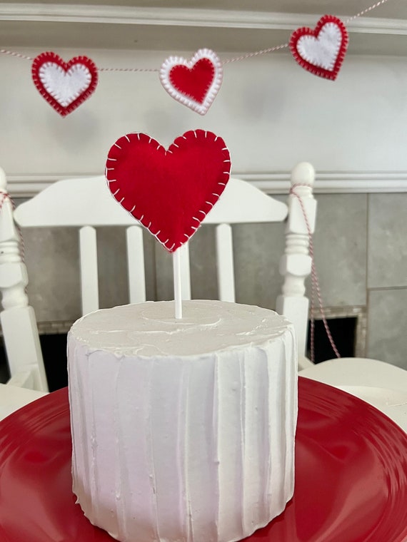 Valentine Heart cake topper, Valentine Decor, Valentine First Birthday ...
