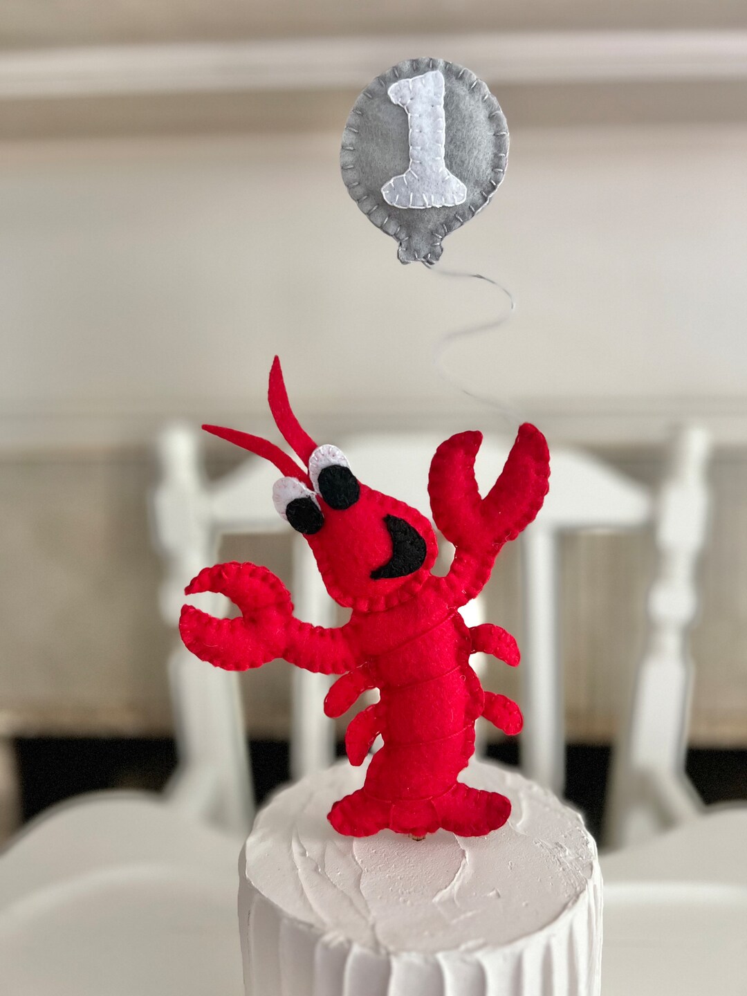 Crawfish Cake Topper First Birthday High Chair Seafood Birthday New ...
