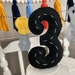 Construction Number Cake Topper Construction Excavator Road Birthday Im ...