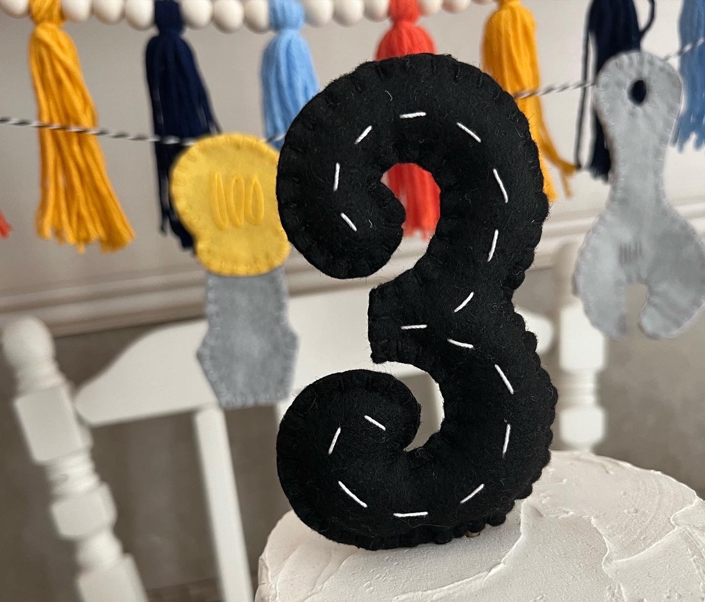 Construction Number Cake Topper Construction Excavator Road Birthday Im ...