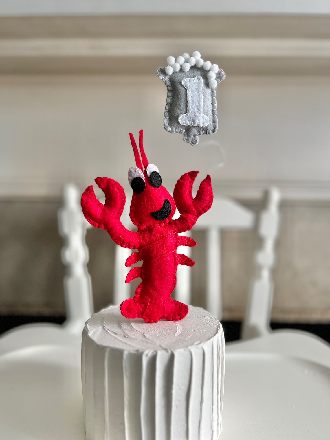 Crawfish Cake Topper Holding Boiling Pot Balloon for First Birthday New ...