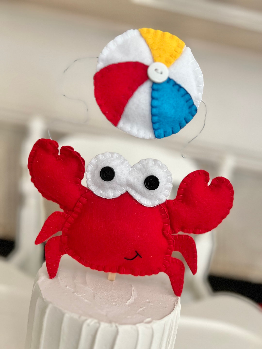 Crab Cake Topper First Birthday High Chair Beach Birthday Under the Sea ...