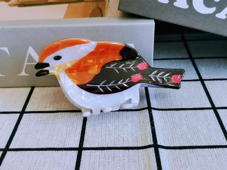 Unique Bird Hair Claw Clip, Blue Bird Hair Clip, Animal Hair Claw, Bird ...