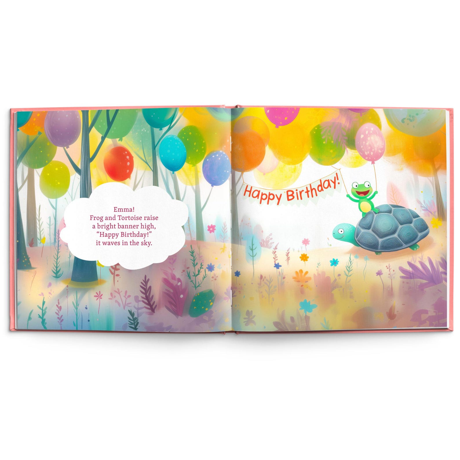 Personalized First Birthday Book, Custom Girl Animal Storybook, 1 Year ...