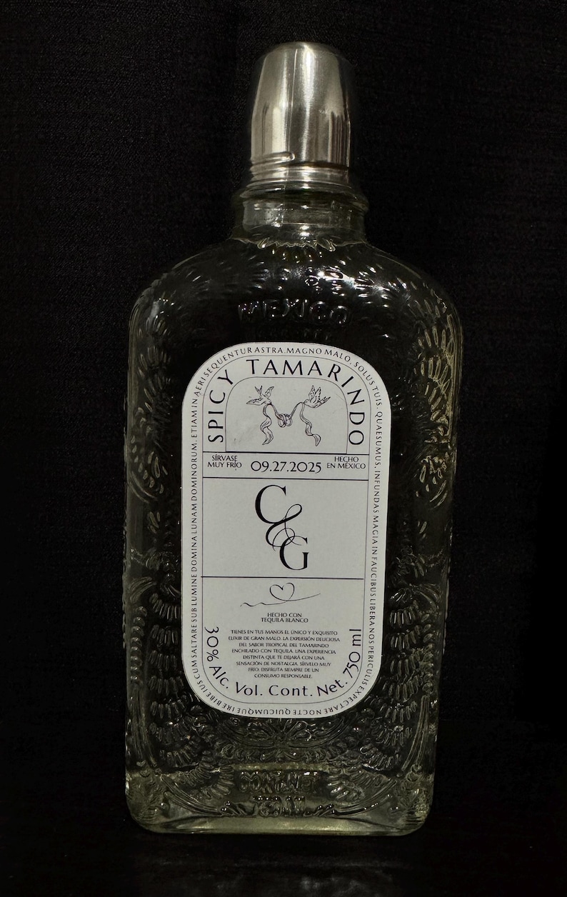 Pegatina personalizada para botella de gran malo para boda - Etsy México